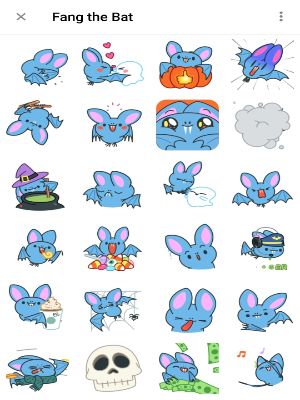 Fang the bat Telegram Animated Sticker pack