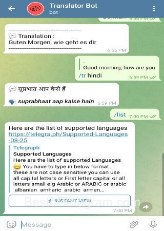 Translator Bot Telegram Bot